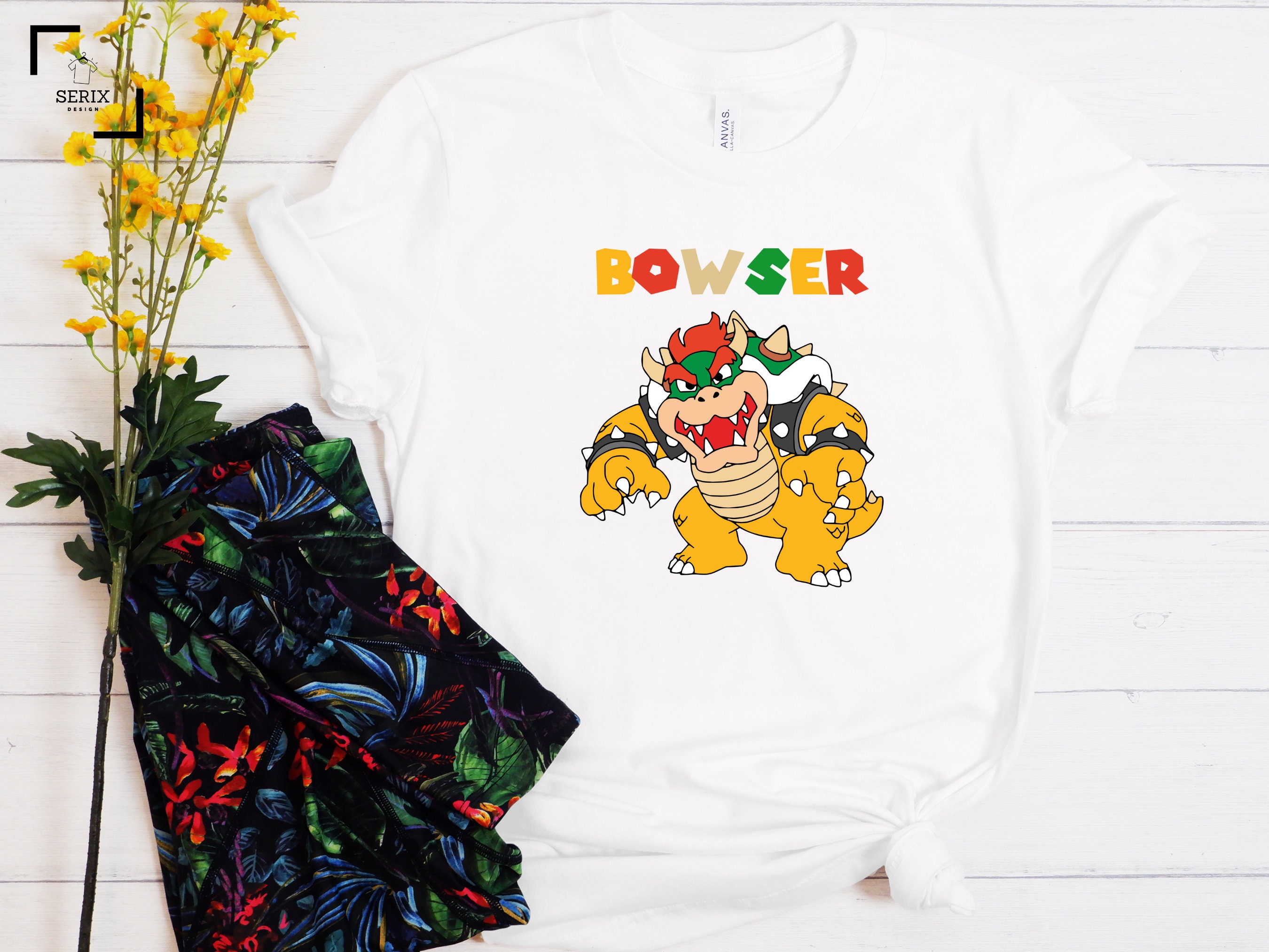 Bowser Shirt Cute Bowser Shirt Super Mario Shirt Birthday - Etsy