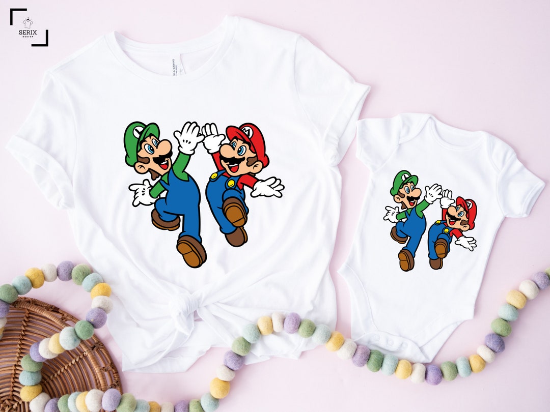 Mario and Luigi Shirt, Mario Shirt, Cute Mario and Luigi Shirt, Super ...