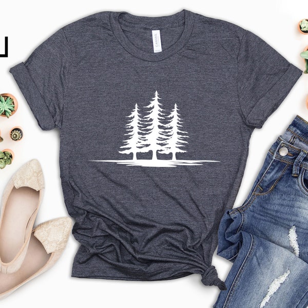 Pine Trees T Shirt - Etsy