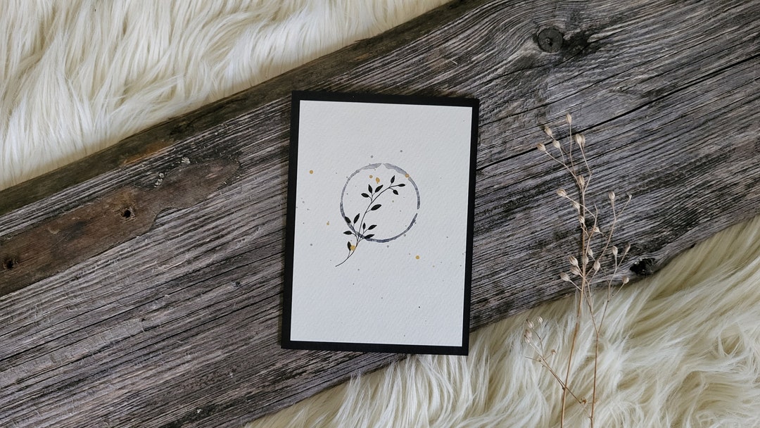 Hand Painted Watercolor Mourning Card - Etsy