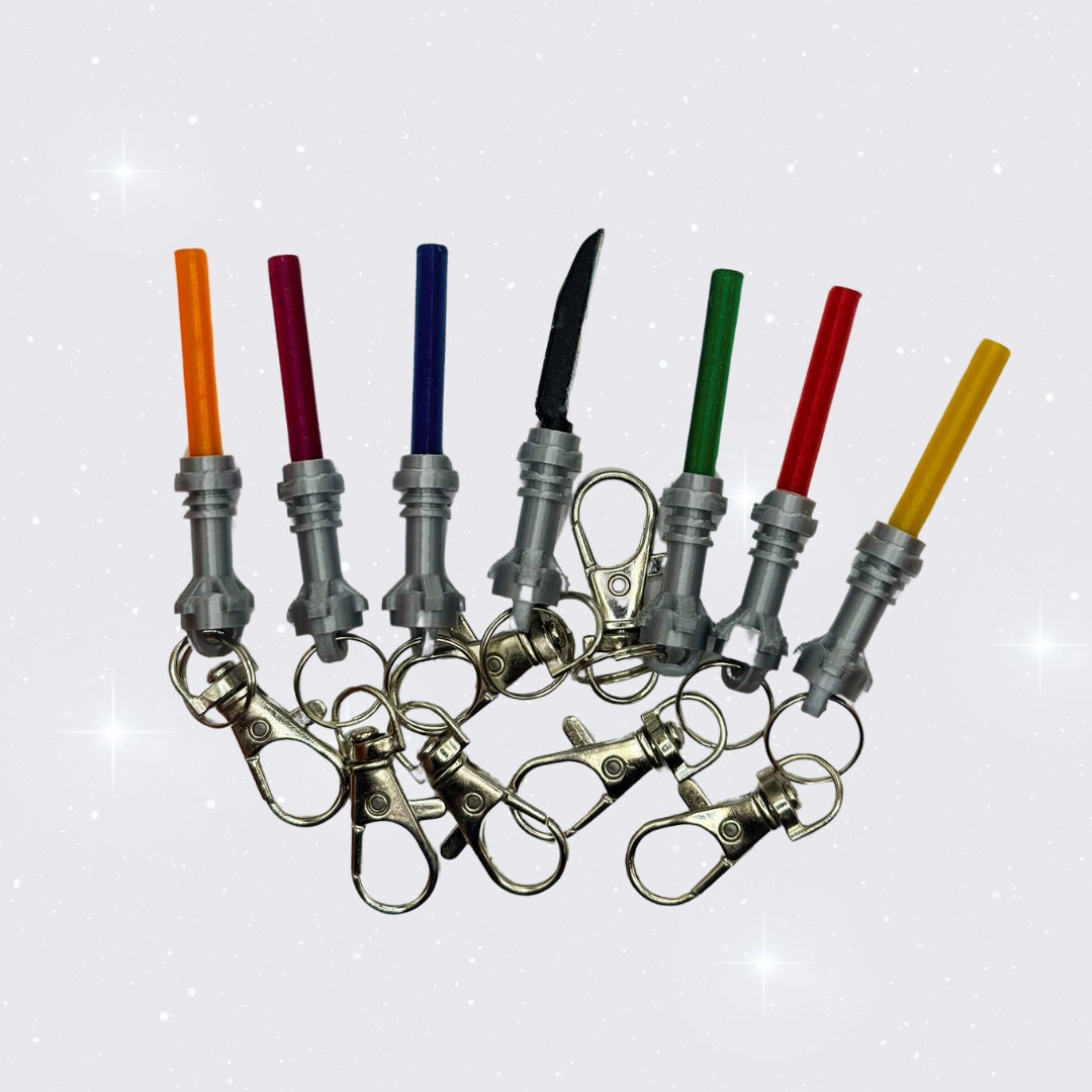 Minifig Lightsaber Keychain - Etsy