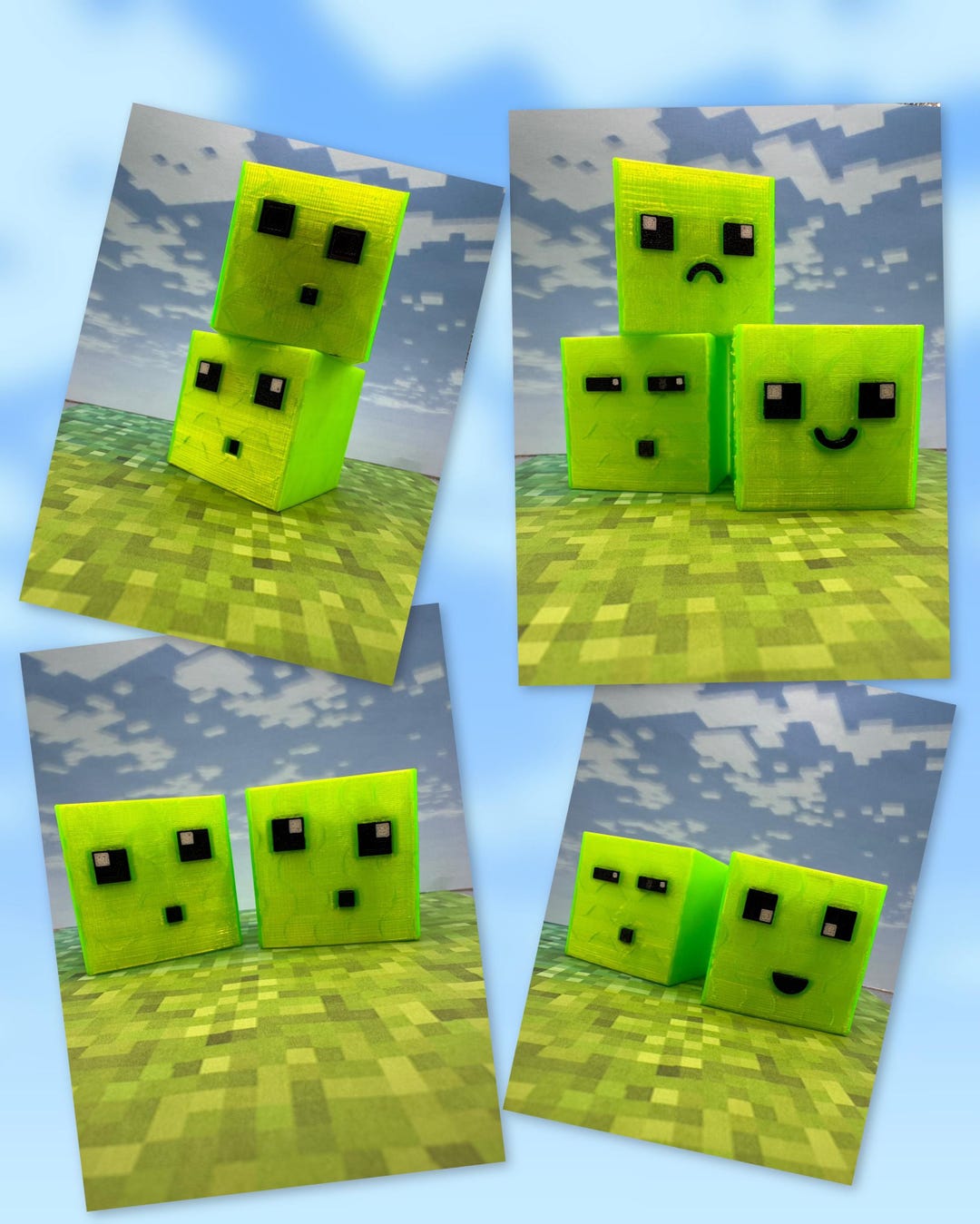Minecraft Slime Cube | Desk Companion - Etsy