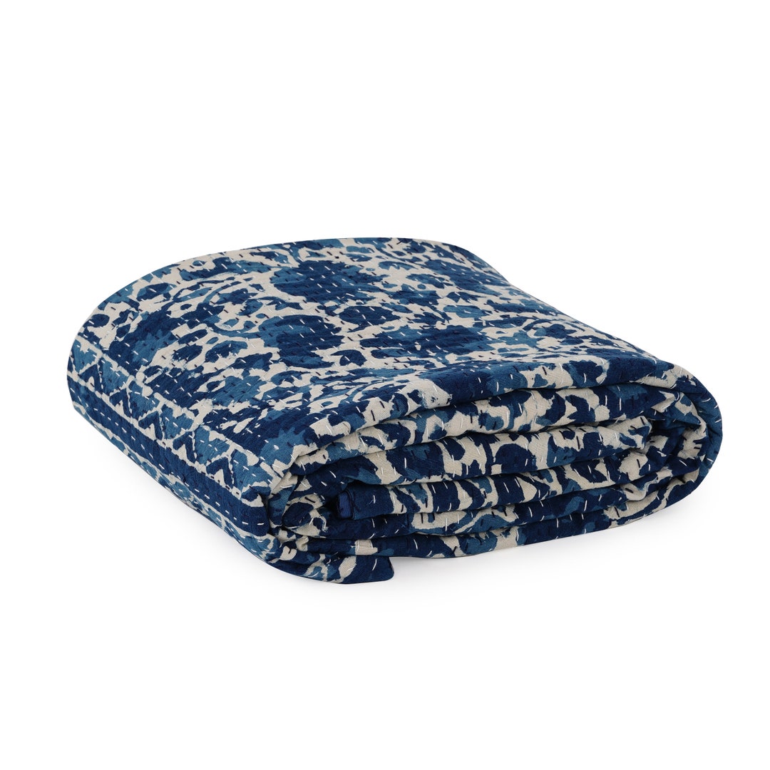 Queen Size Bedspread, Indian Cotton Block Print Bedspread Bohemian Boho ...