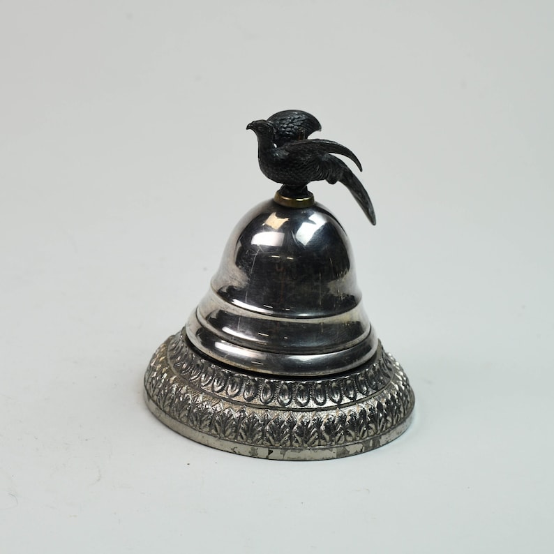 Vintage Silver Plated Tap Bell With Pheasant Finial Missing - Etsy