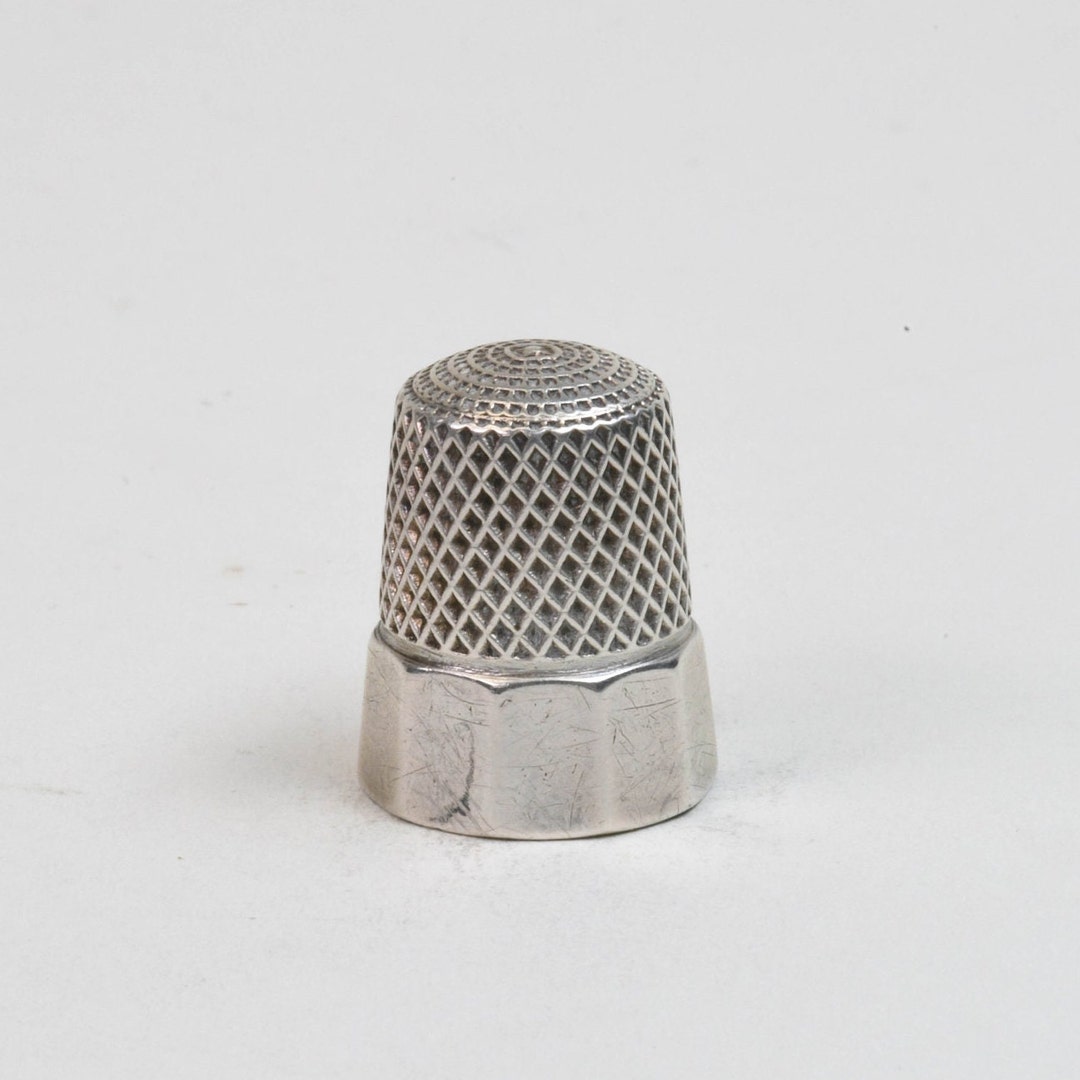 Vintage Sterling Silver Simmons Thimble Size 9 With Diagonal - Etsy