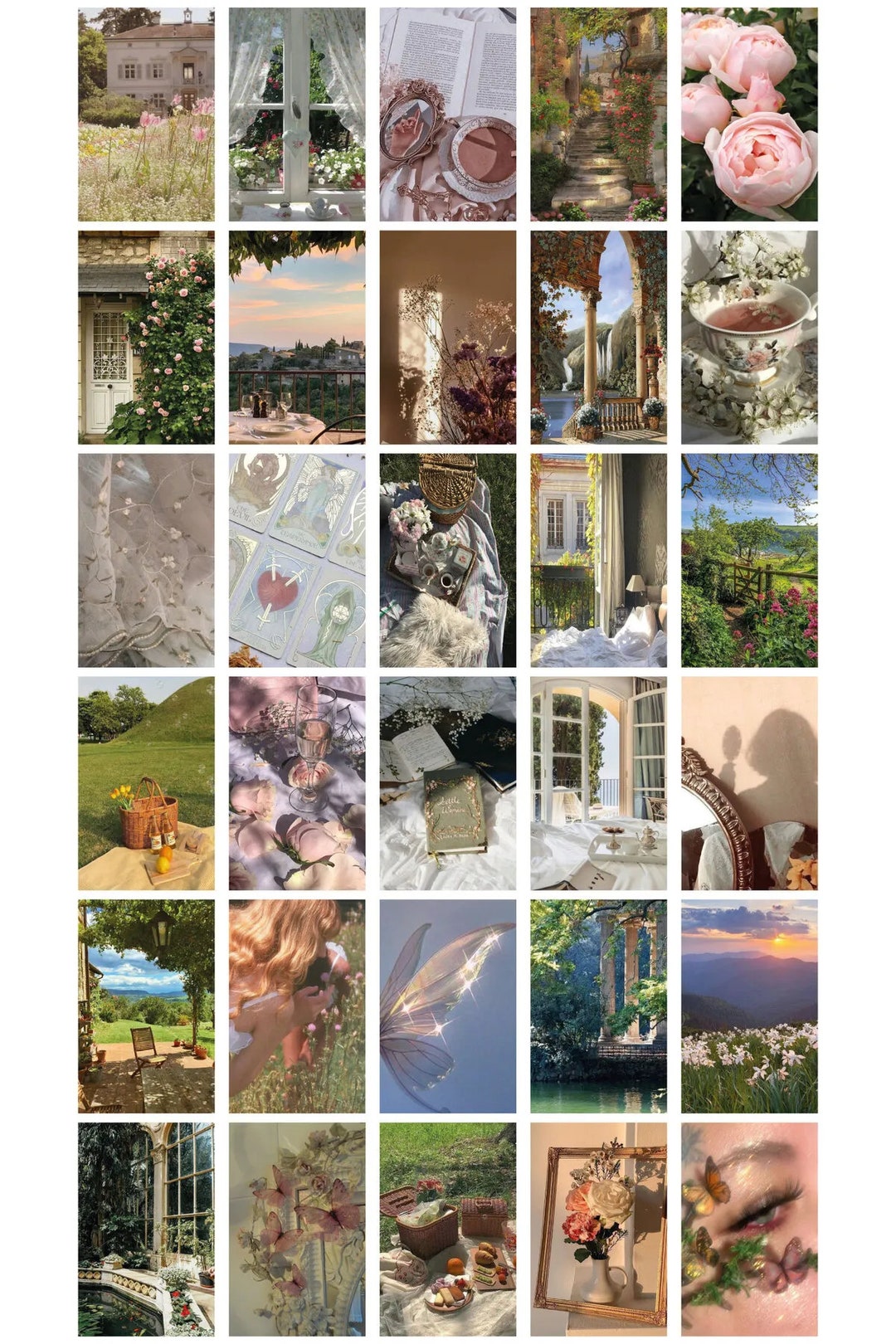 Cottage Core Wall Poster Set of 30 Room Decor Princesscore Aesthetic ...