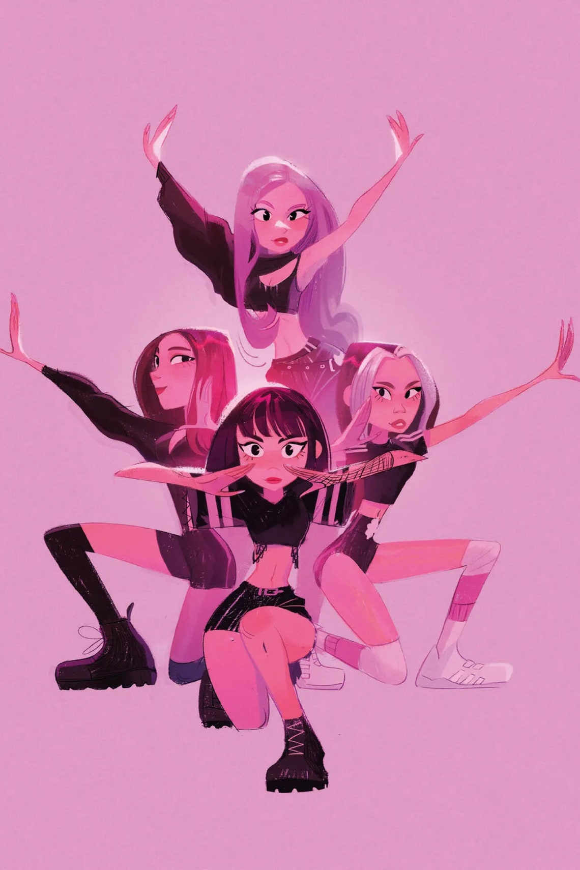 Pink Wall Poster Set of 30 Room Decor Pink Poster Set Pink Lover Gift ...