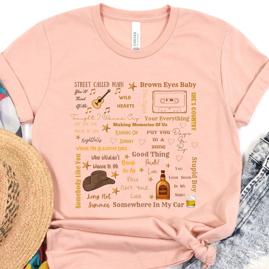 Keith Urban Shirt, Country Music Song Lyrics Shirt, Keith Urban Tour ...