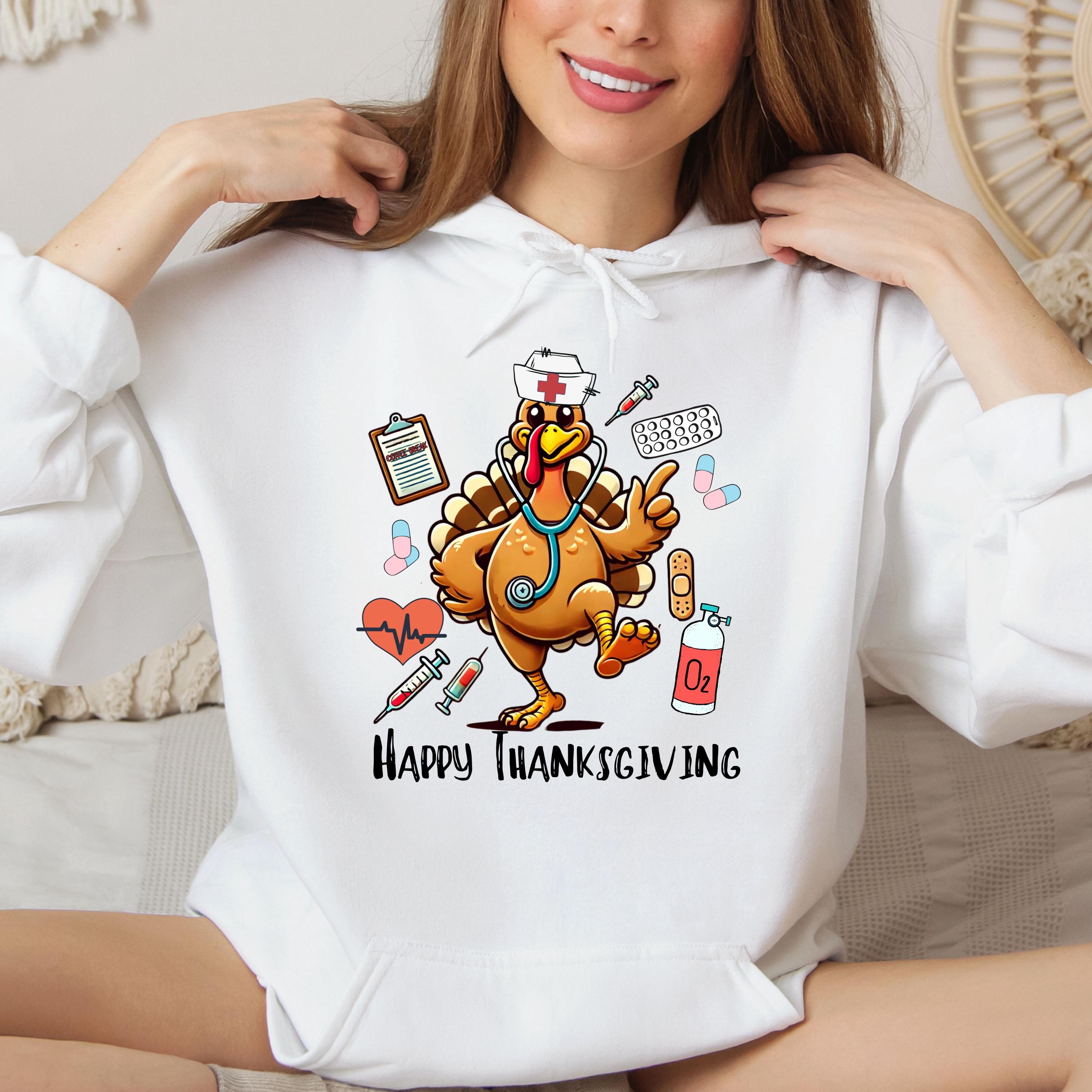 Nurse Thanksgiving PNG, Funny Nurse Turkey Printable Instant Download ...