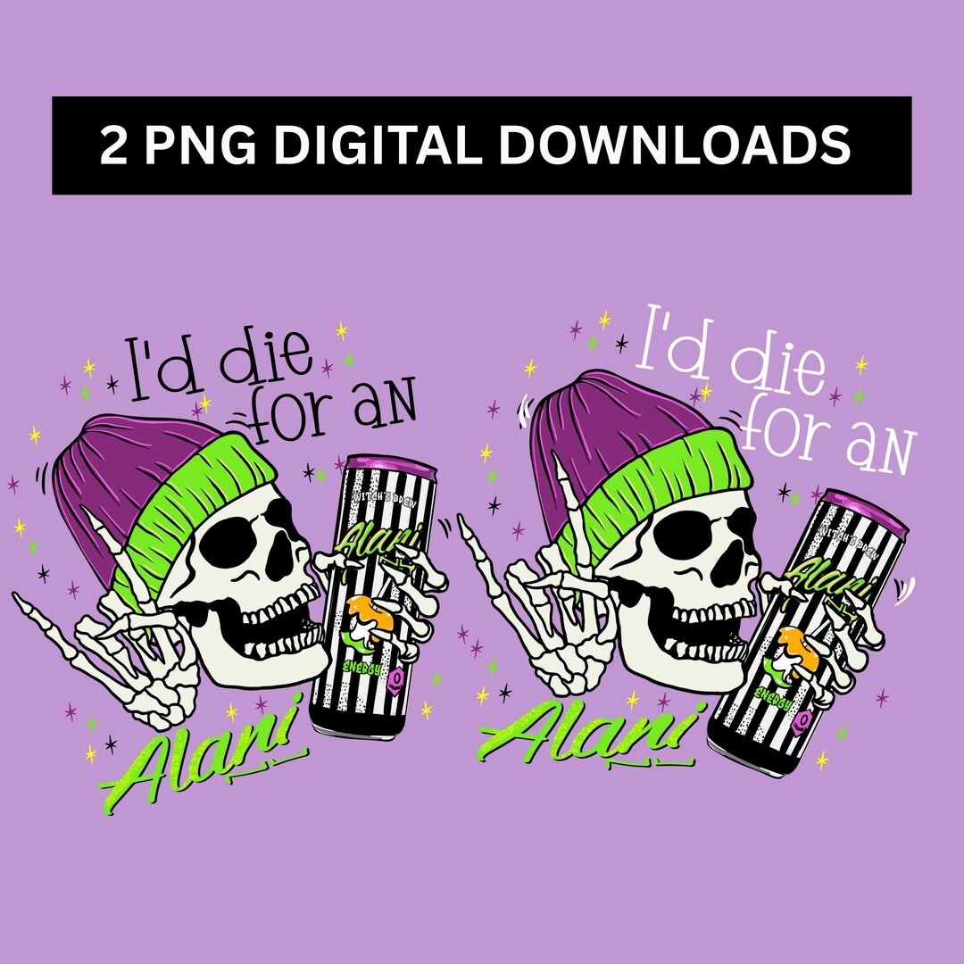 Skeleton Alani PNG Digital Download Printable Sublimation or DTG Design ...