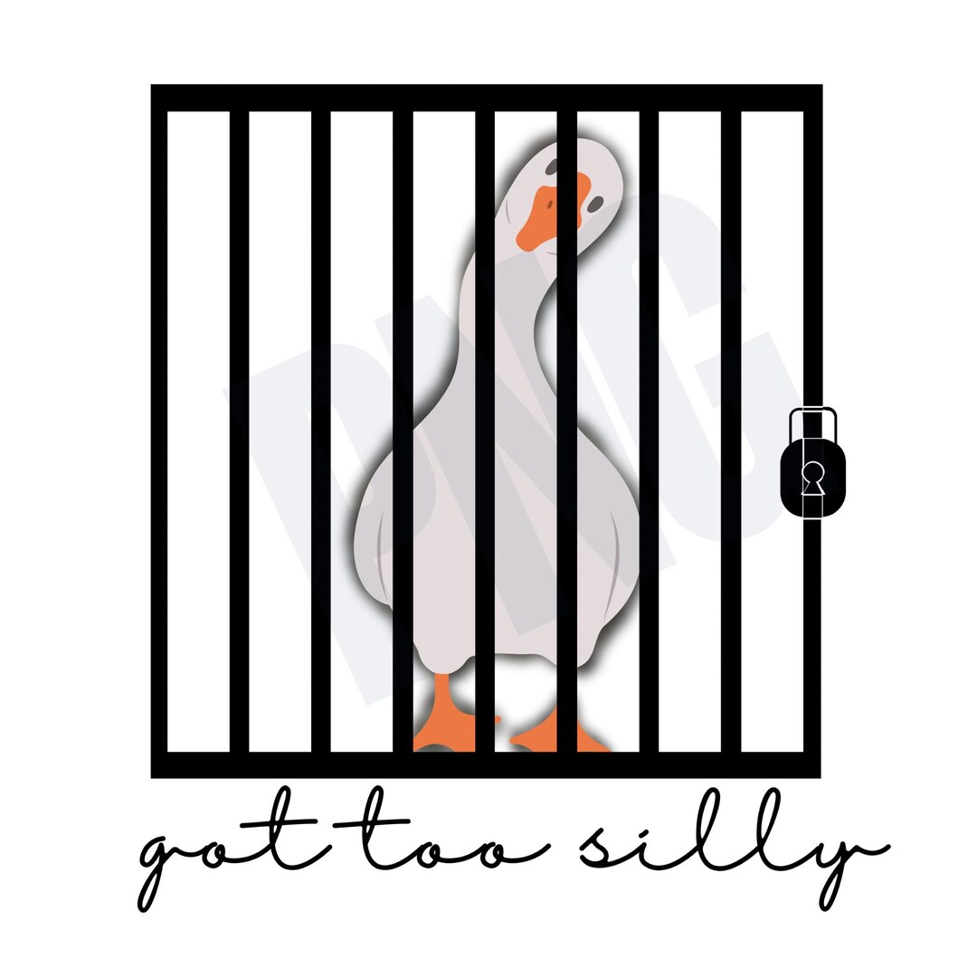Silly Goose Got Too Silly PNG, Silly Goose in Jail, Behind Bars ...