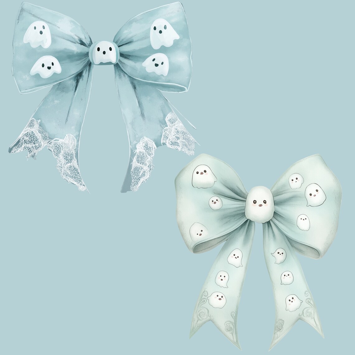 Halloween Coquette Pastel Bows PNG Bundle Spooky Season Aesthetic ...
