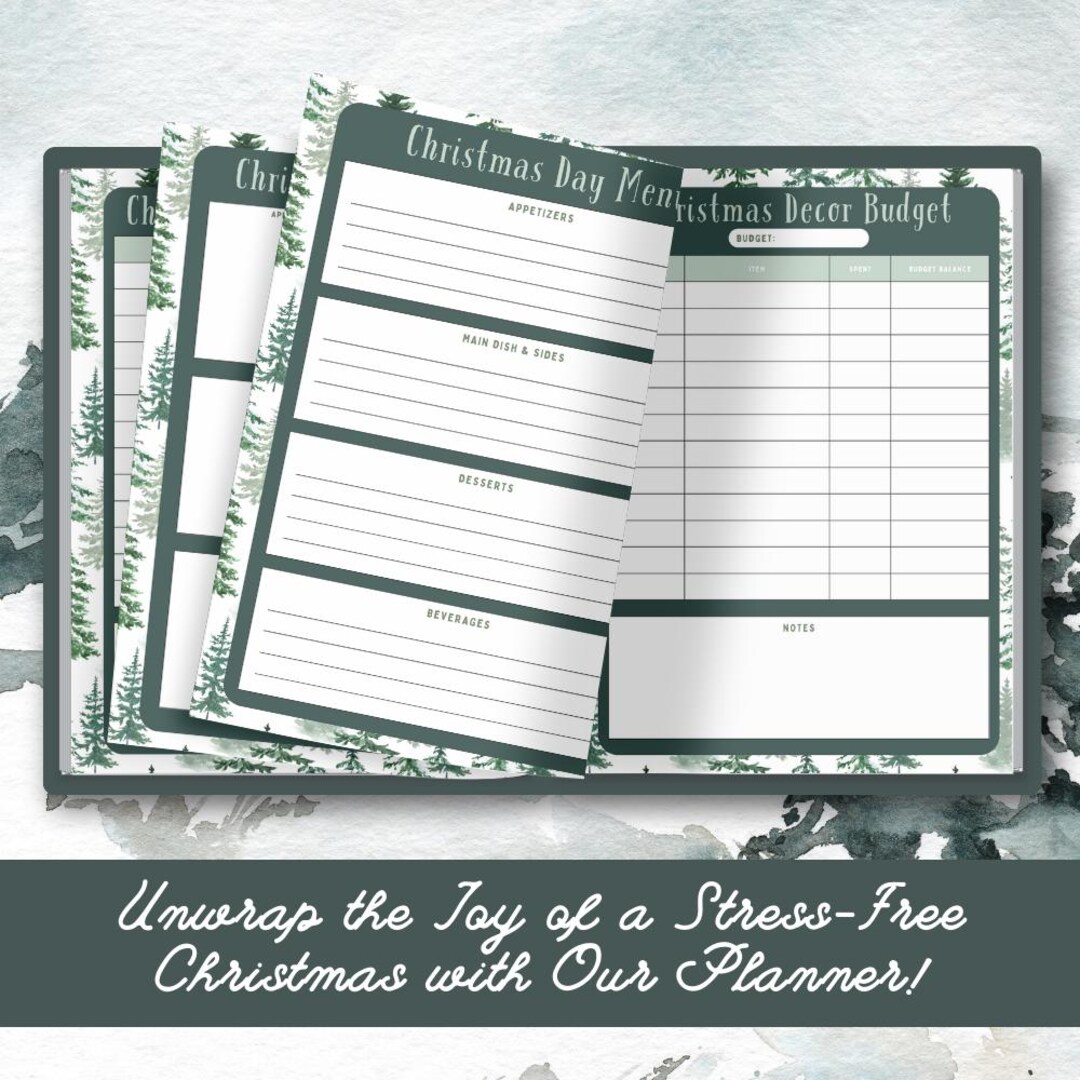 Christmas Planner PDF, Printable Planners, Budget Trackers, Holiday ...