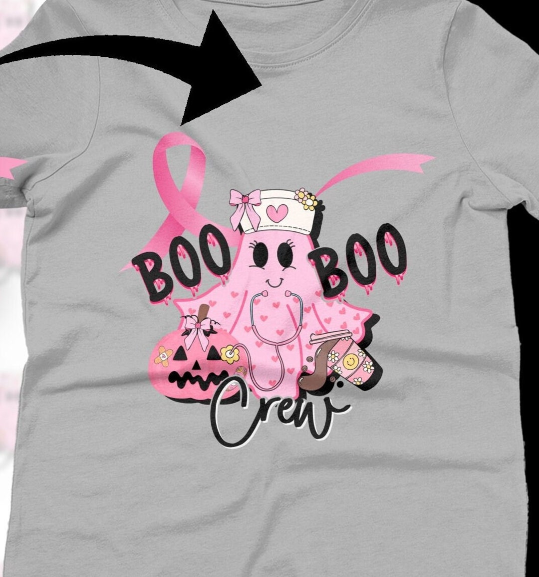 Boo Boo Crew Digital PNG, Cute Halloween Nurse Ghost Art Sublimation ...