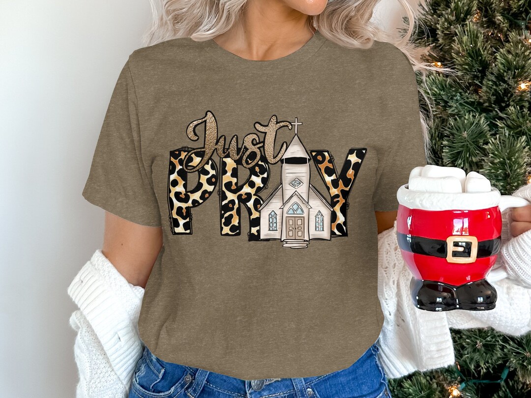 Just Pray Church PNG, Hand-drawn T-shirt Design, Inspirational Church ...