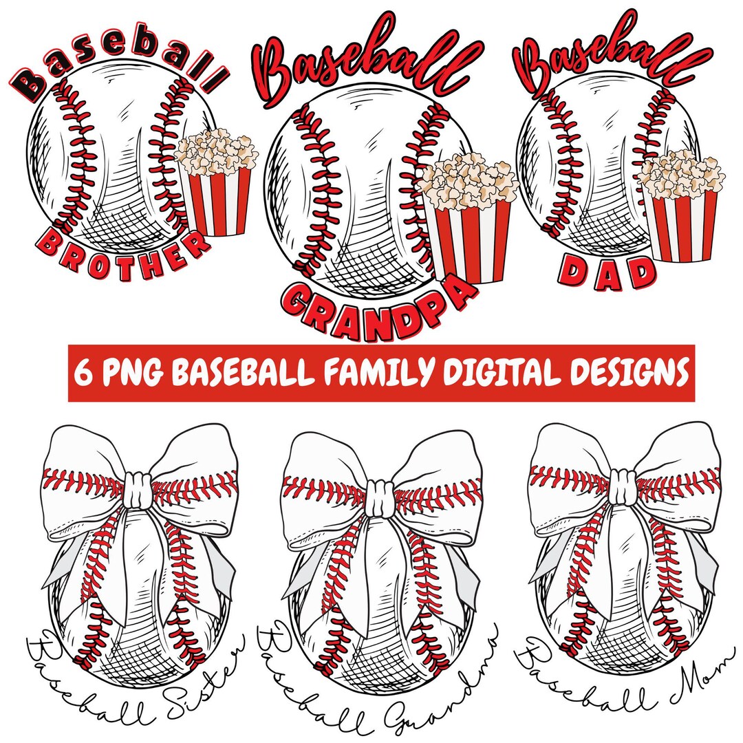 Baseball Family PNG Bundle, Baseball Mom, Baseball Dad, Grandma ...