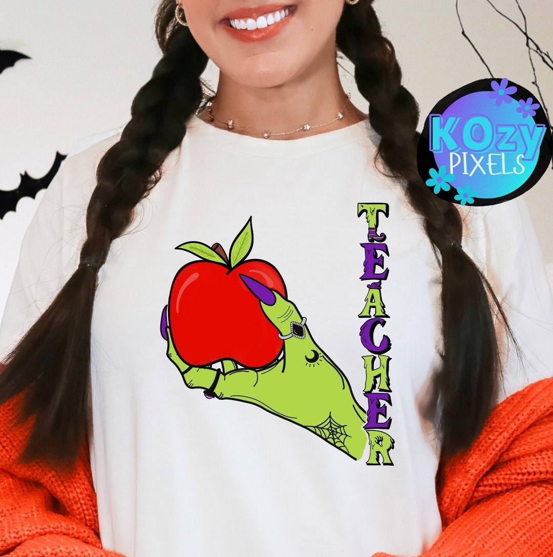Teacher Halloween PNG Bundle, Spooky Witch Digital Download, Teacher ...