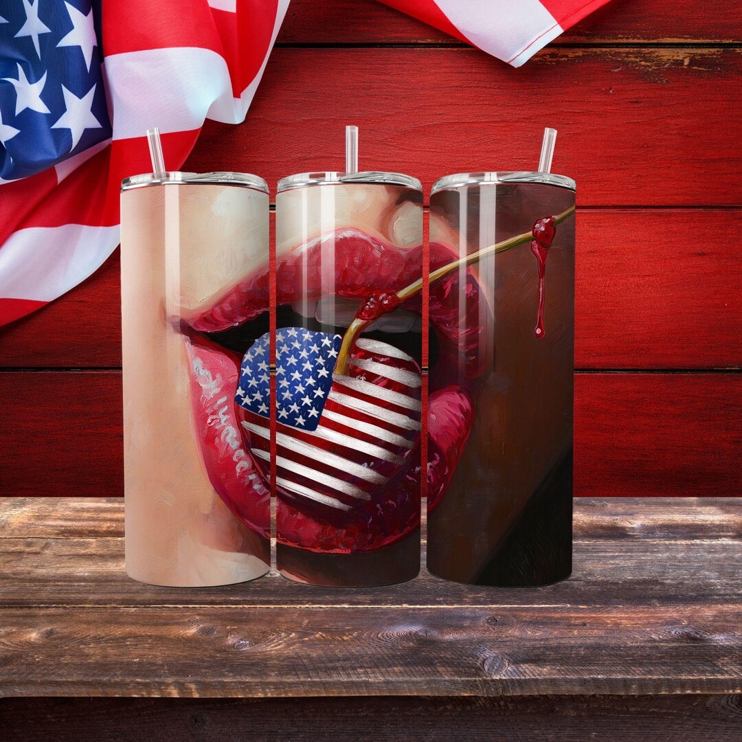 Patriotic Lips PNG, American Flag Lips Sublimation, 4th of July Digital ...