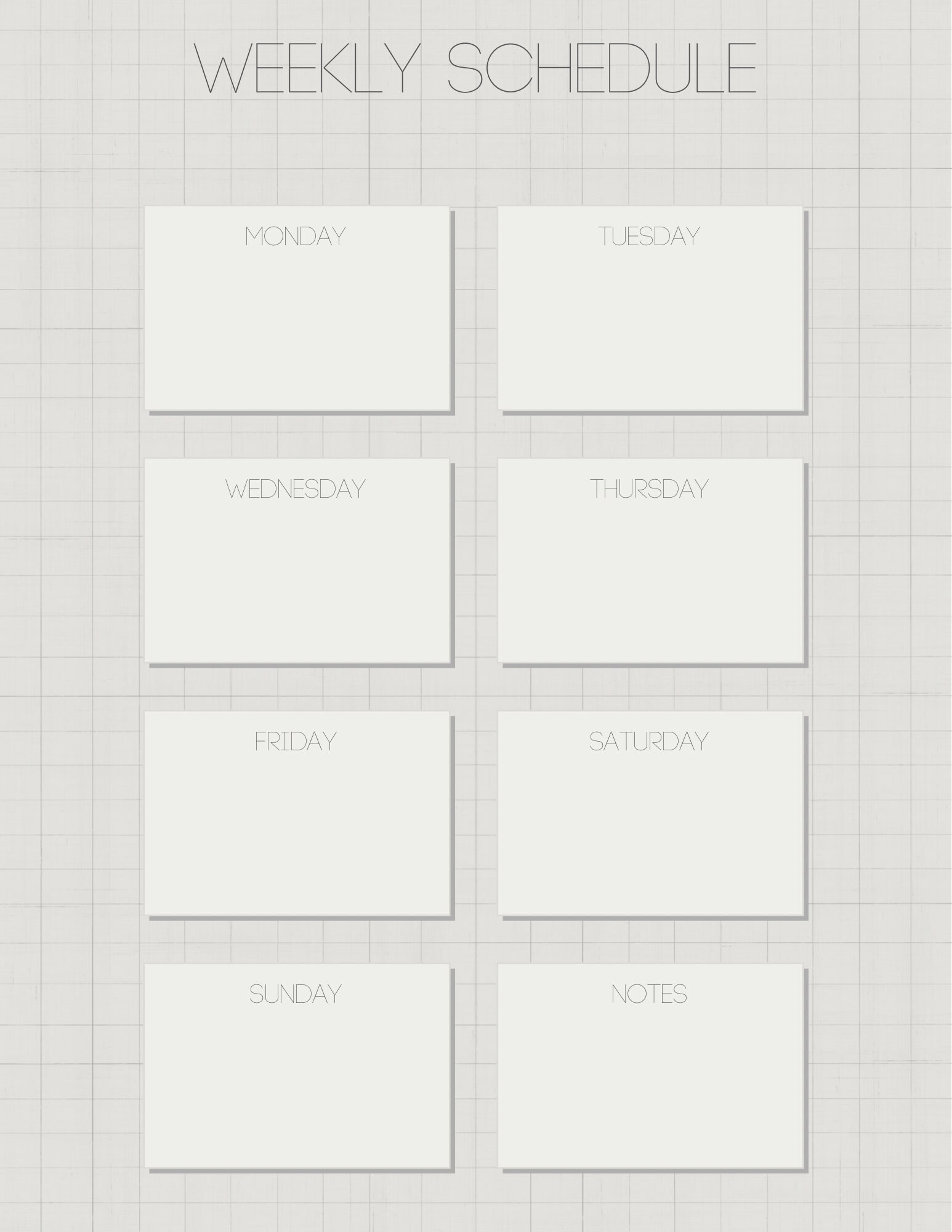 Weekly Planner Daily. Weekly Planner. Minimalist Style. Printable ...