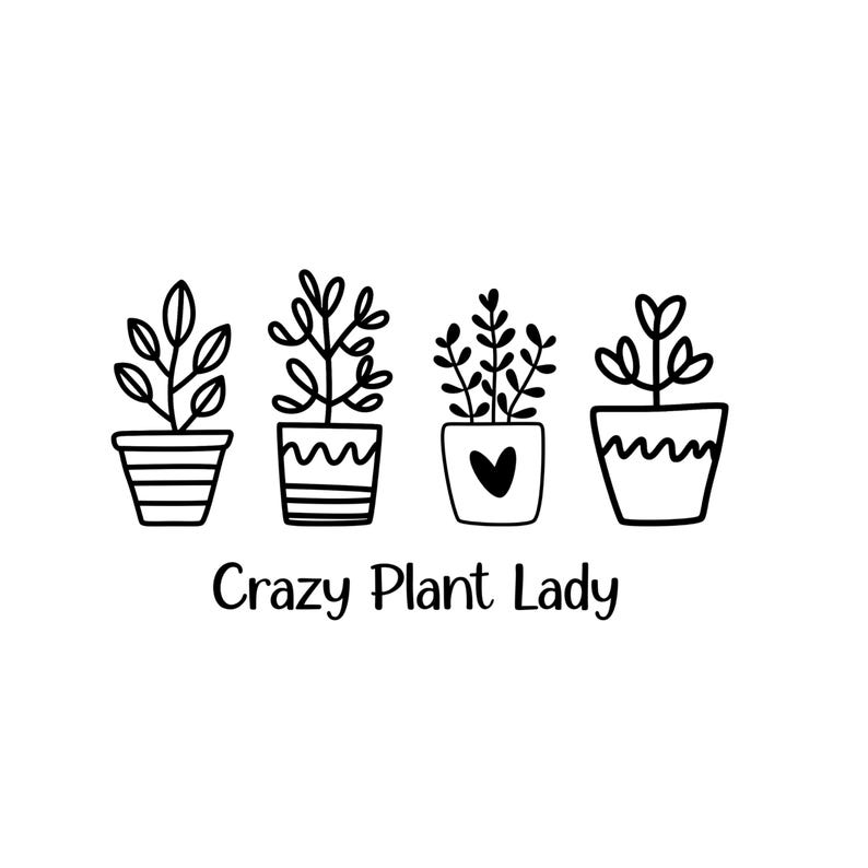 Verrückte Pflanzen Dame PNG - Etsy.de