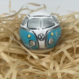 Hand Painted VW Van Easter Egg | Unique Wooden Spring Decor - Etsy