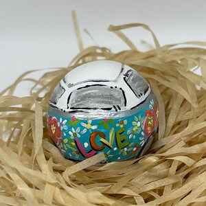 Hand Painted VW Van Easter Egg | Unique Wooden Spring Decor - Etsy
