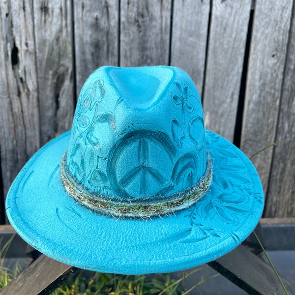 Pyrography Felt Hat - Etsy