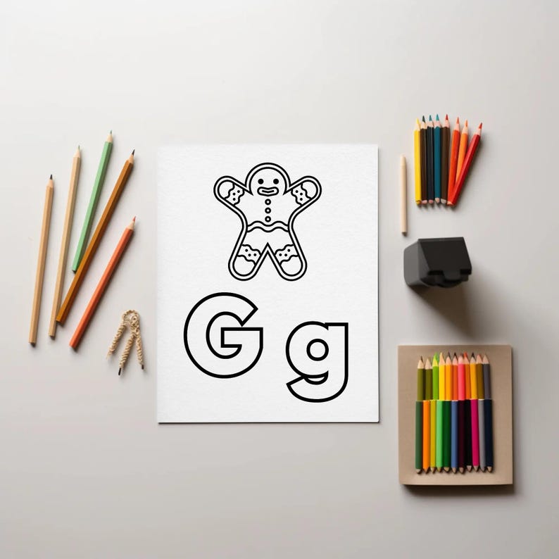 Printable Winter Alphabet Coloring Pages A to Z Winter-themed Coloring ...