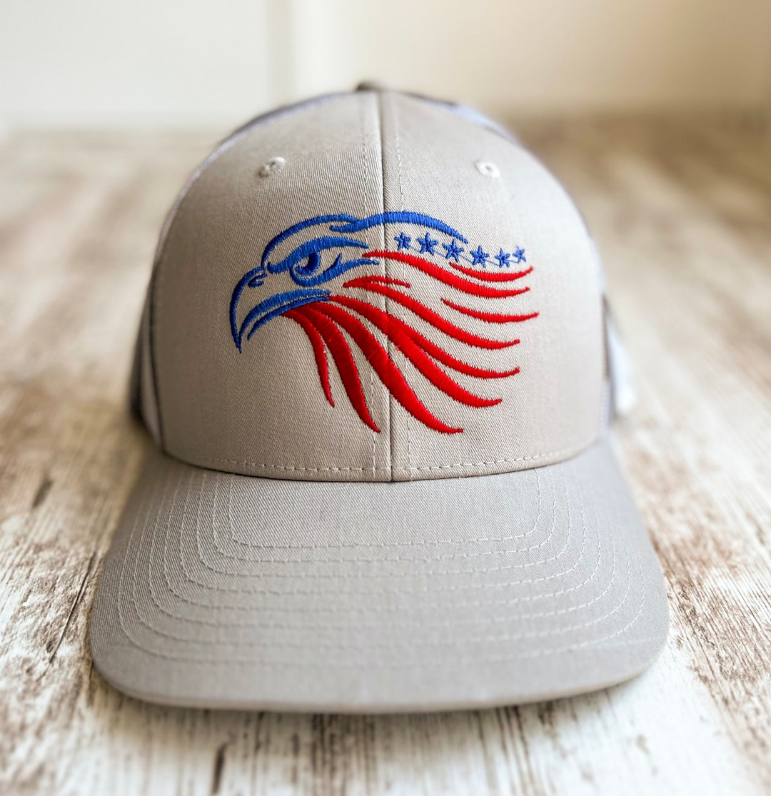 American Eagle Hat, 4th of July Hat, Embroidered Hat, 4th of July ...