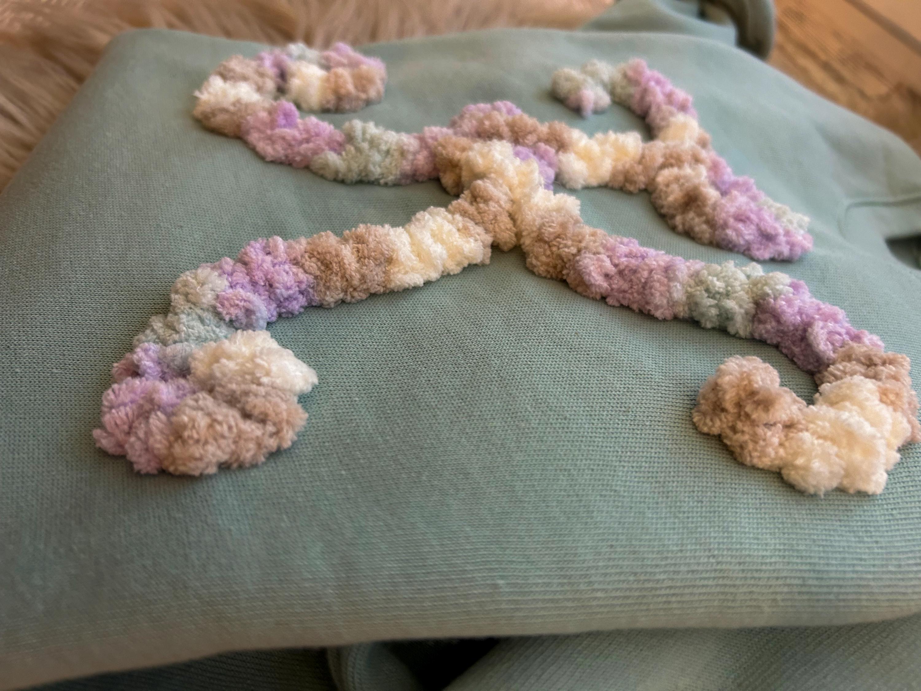 Chenille Sweatshirt, Monogram Shirt, College Letter Sweatshirt, Yarn ...