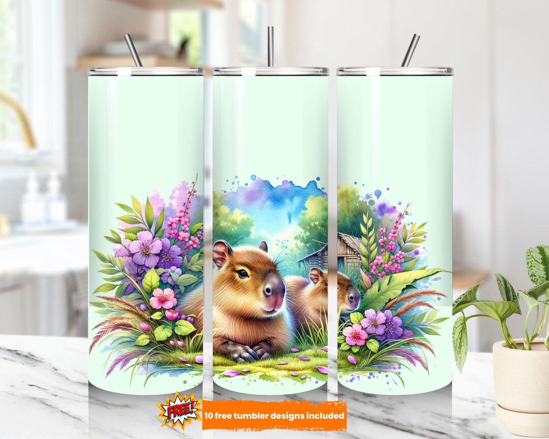 Cute Capybara Tumbler Png, Capybara Png, Capybara Tumbler Png, 20oz ...