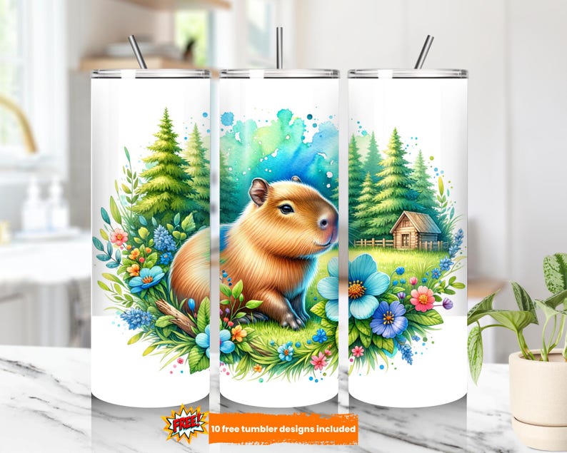 Cute Capybara Tumbler Png, Capybara Png, Capybara Tumbler Png, 20oz ...