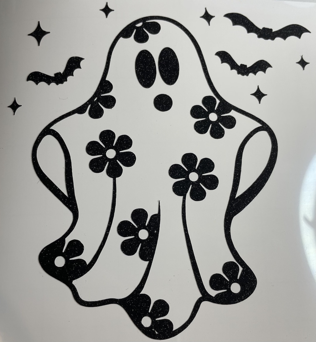 Hippie Ghosts Decal- Black Shimmer - Etsy