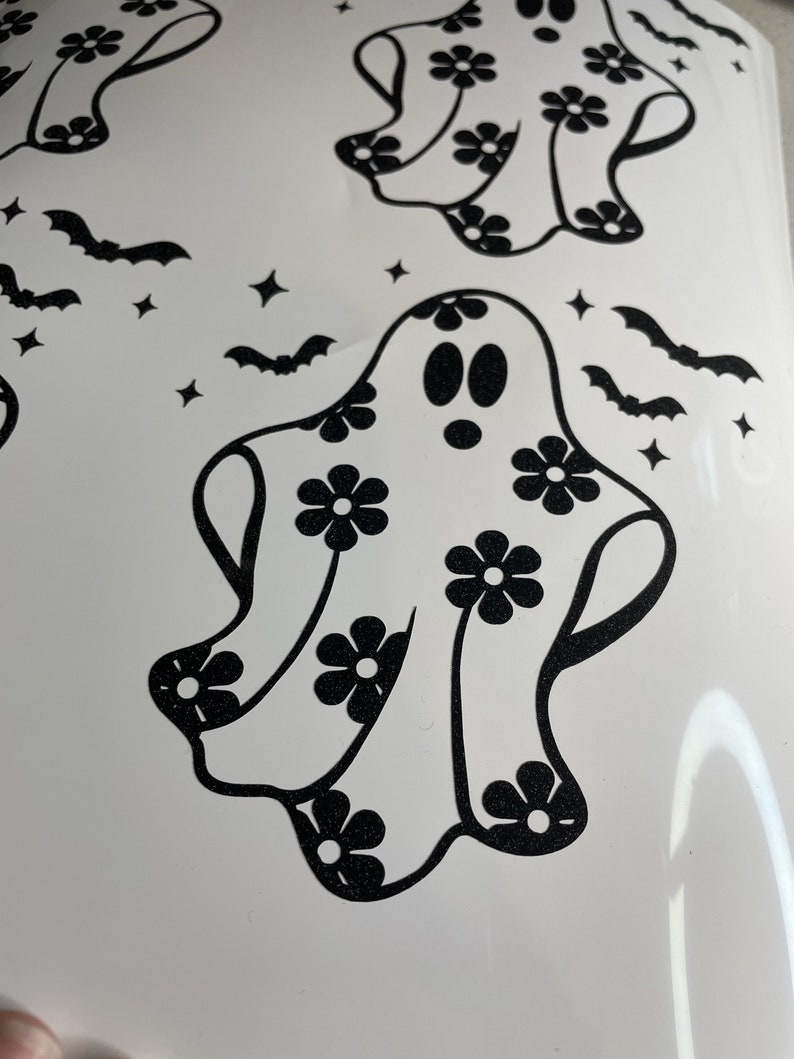 Hippie Ghosts Decal- Black Shimmer - Etsy
