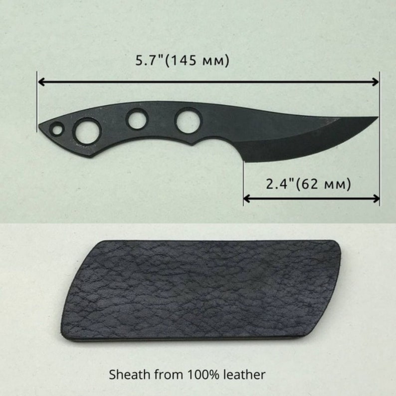 Fixed Blade Edc Utiliti Knife. Pocket Small Fixed Blade With Sheat Neck ...