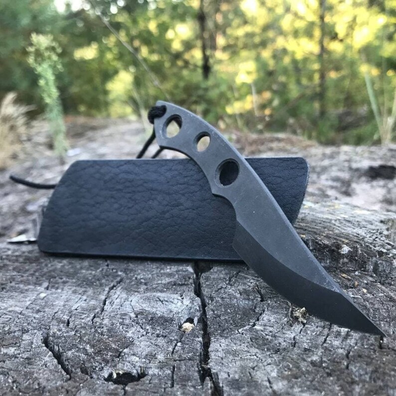 Fixed Blade Edc Utiliti Knife. Pocket Small Fixed Blade With Sheat Neck ...