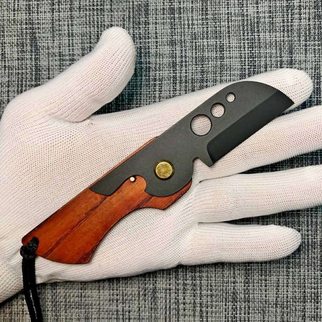 Custom EDC Pocket Folding Knife. Handmade Neck Outdoor Camping Knife ...