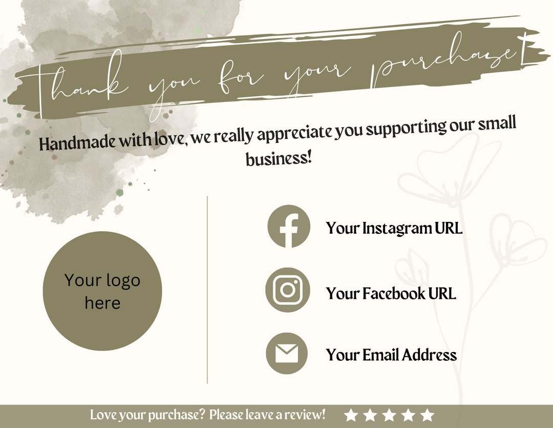 Editable Business Thank You Card | Template | Neutral | Canva Template ...