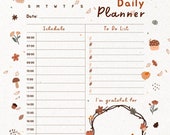 Printable Digital Autumn Daily Planner - Etsy