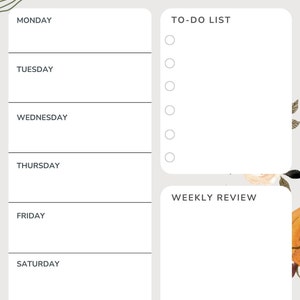 Autumn Weekly Planner Printable - Etsy