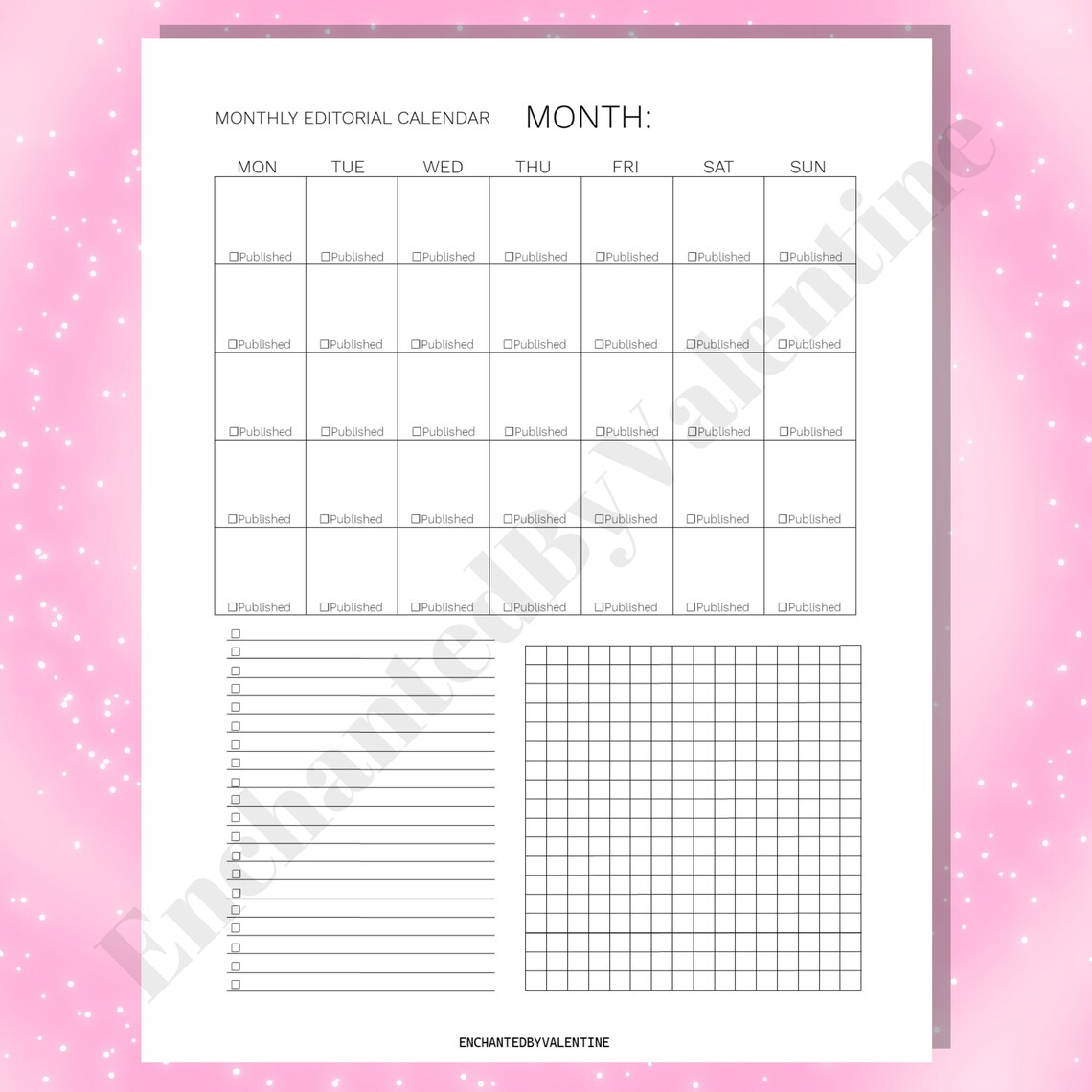 Printable Blog Planner Bundle Blogger Kit Content Strategy - Etsy