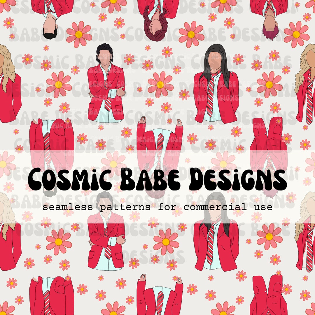 Rebelde RBD Portraits Floral Seamless Pattern for Commercial Use - Etsy