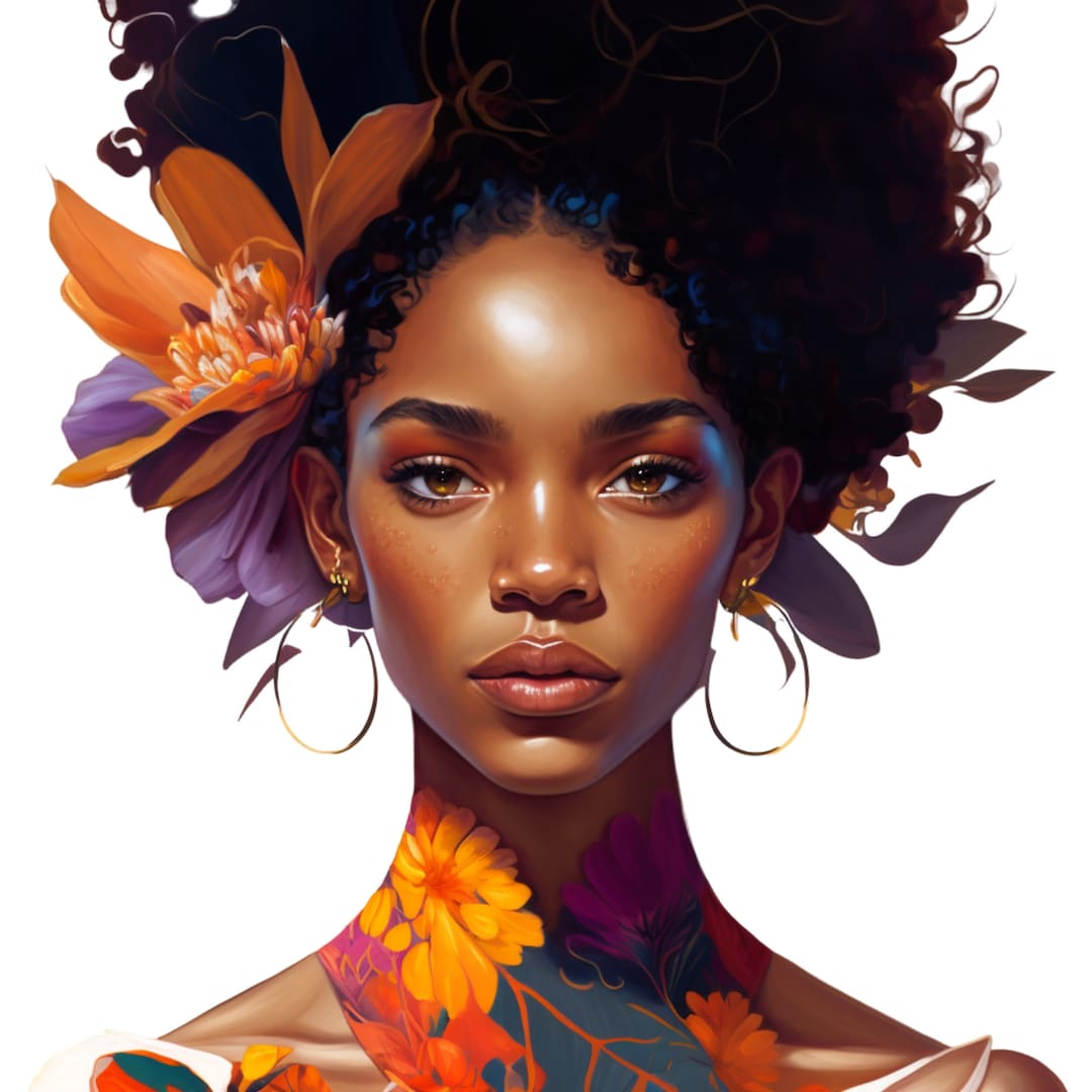 Black Woman Clipart, Fashion Clipart, Fashion Illustration, Afro Girls ...
