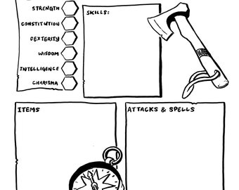 Dnd RANGER Class Character Tracker / Character Sheet, Spell Slots ...