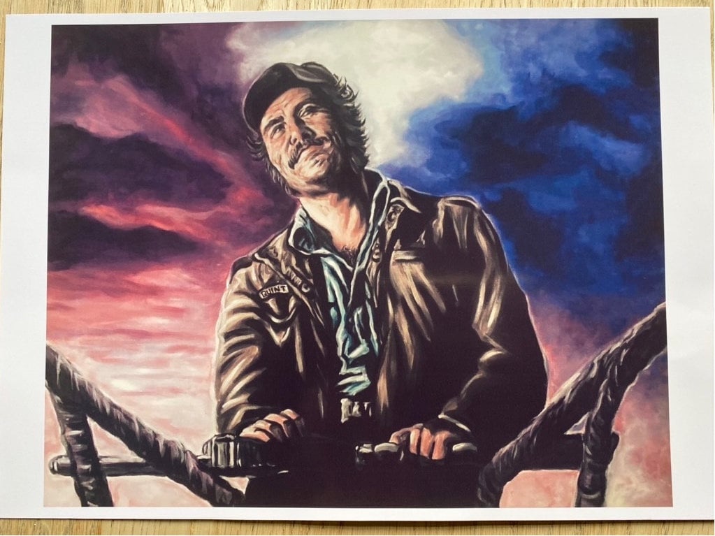 Movie Print of Quint at Sea From Jaws 1975 - Etsy