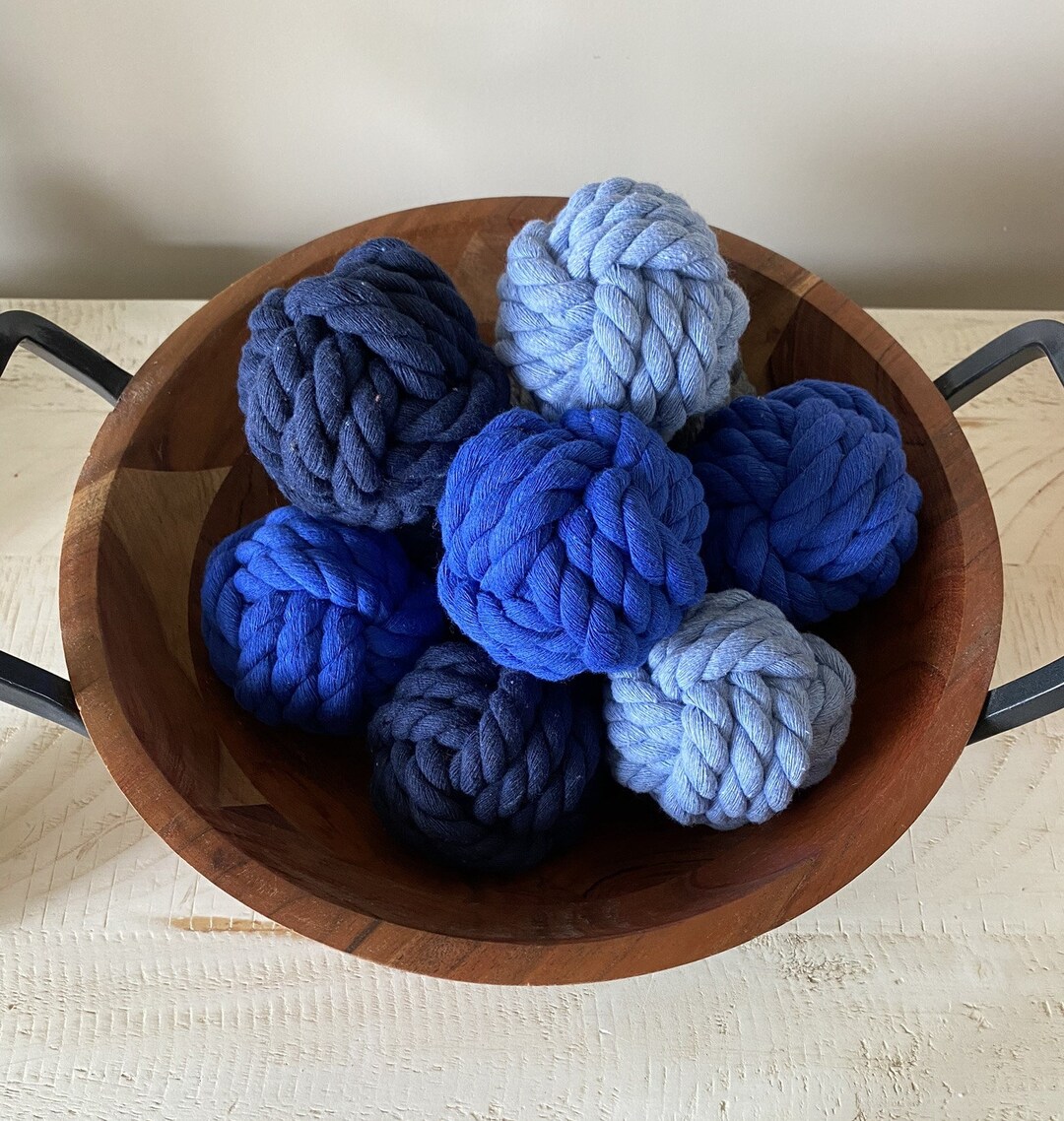 Lake St. Clair Package 3 Monkey Fist Rope Décor, Nautical Beach Decor ...