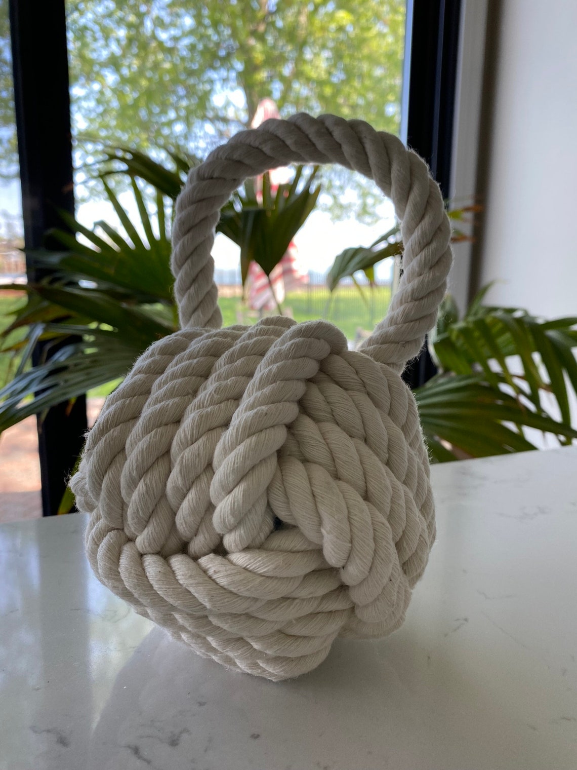 Large Monkey Fist Rope Décor With Loop - Etsy