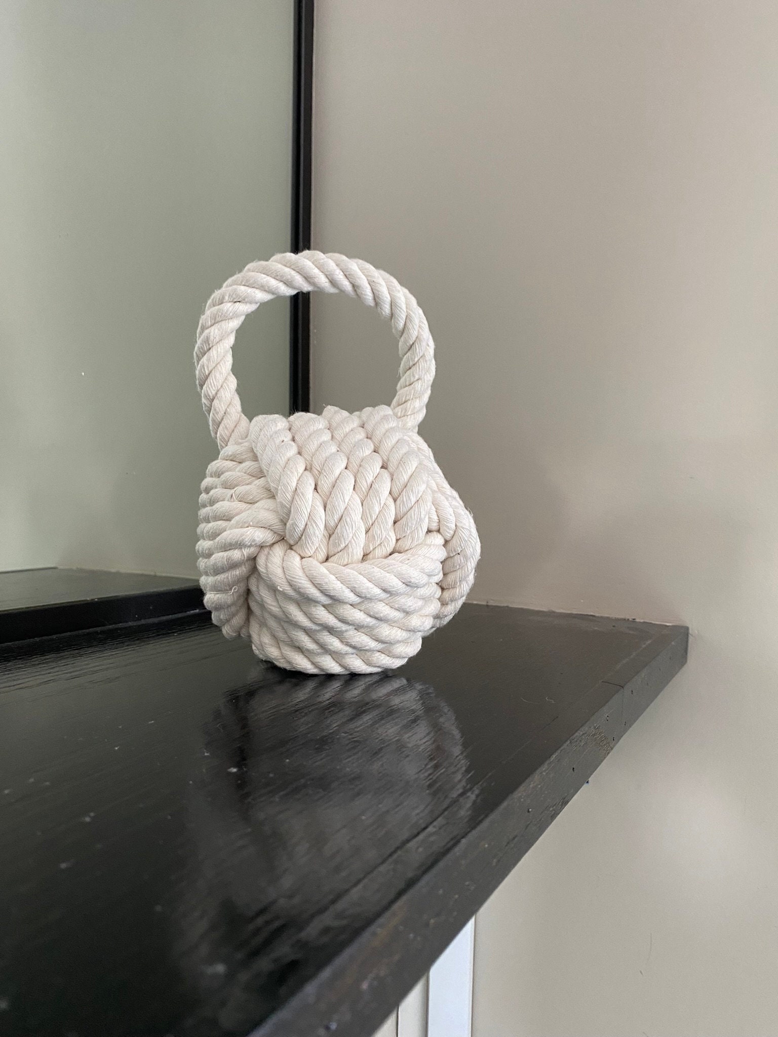 Large Monkey Fist Rope Décor With Loop - Etsy