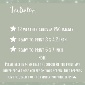 12 Weather Flashcards | Toddler Flashcards | Montessori Flashcards ...