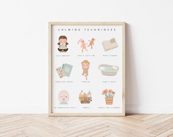 Set of 3 Calming Corner Wall Art, Pastel Colors, Educational Posters ...